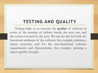 Fundamentals of testing | PPTX