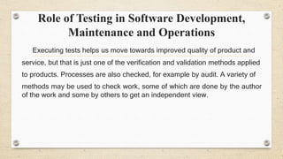 Fundamentals of testing | PPT