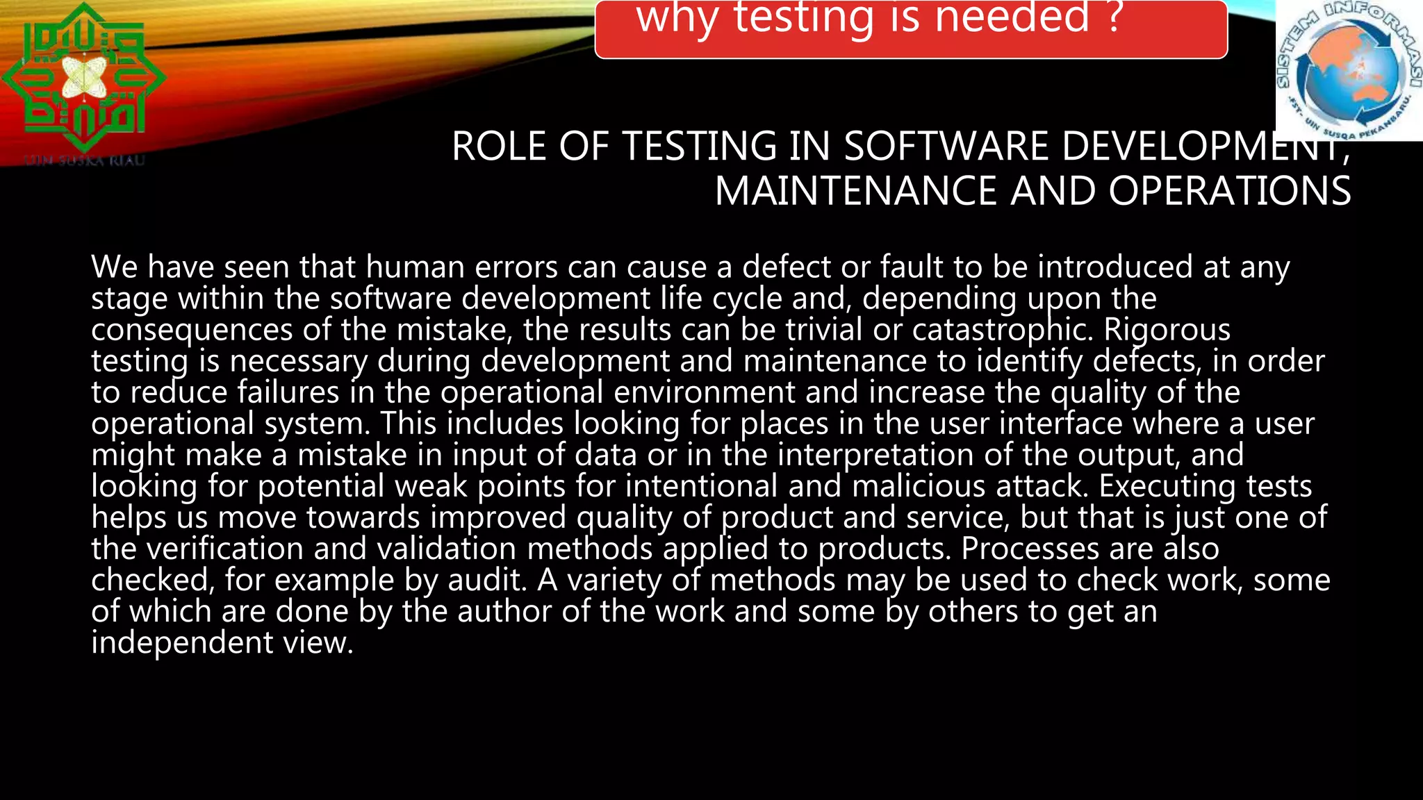 Fundamentals of testing | PPT