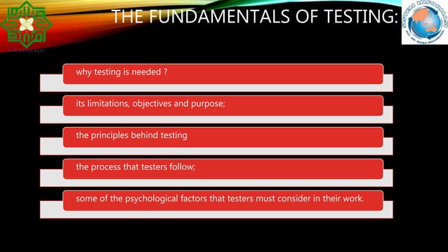 Fundamentals of testing | PPT