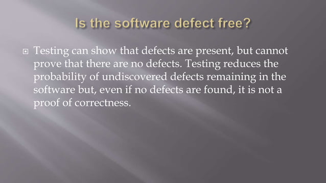 Fundamentals of testing | PPT