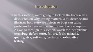 Fundamentals of testing | PPT