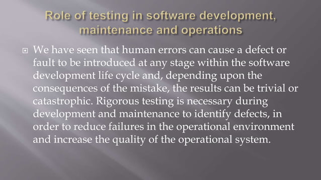 Fundamentals of testing | PPT