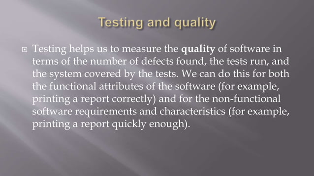 Fundamentals of testing | PPT