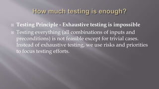 Fundamentals of testing | PPT