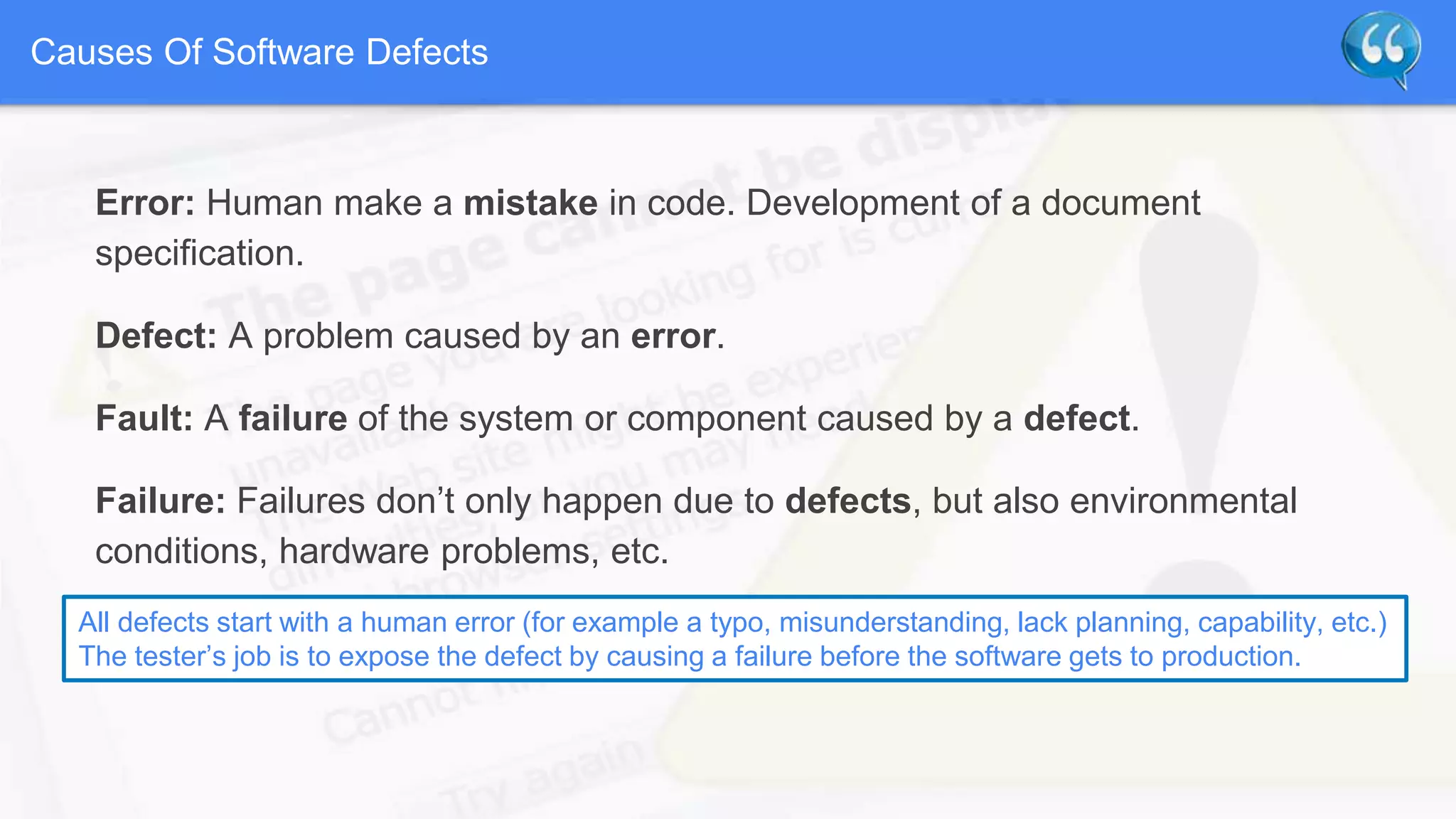 Fundamentals of Testing Section 1/6 | PPTX