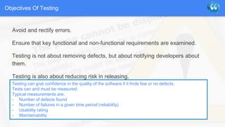 Fundamentals of Testing Section 1/6 | PPTX