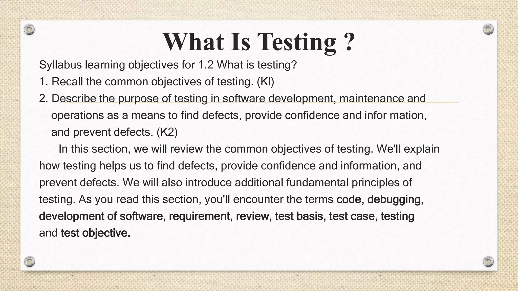 Fundamentals of testing 2 | PPT