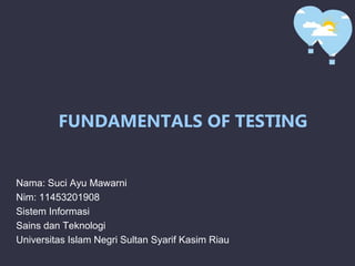 Fundamentals of testing | PPT