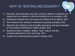 Fundamentals of testing | PPT