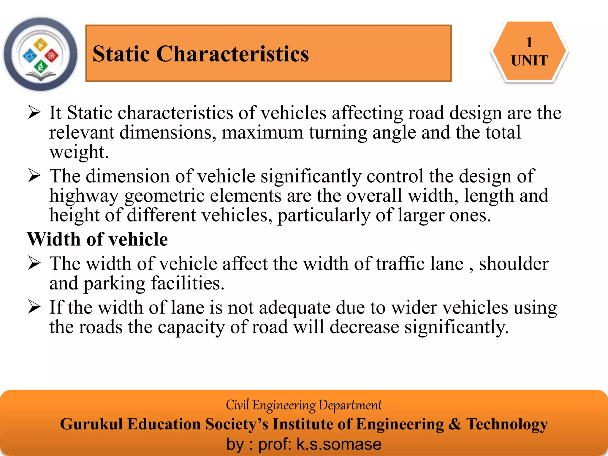 Fundamentals of traffic Engg | PPTX