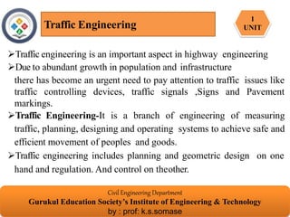 Fundamentals of traffic Engg | PPTX