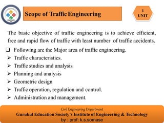 Fundamentals of traffic Engg | PPTX