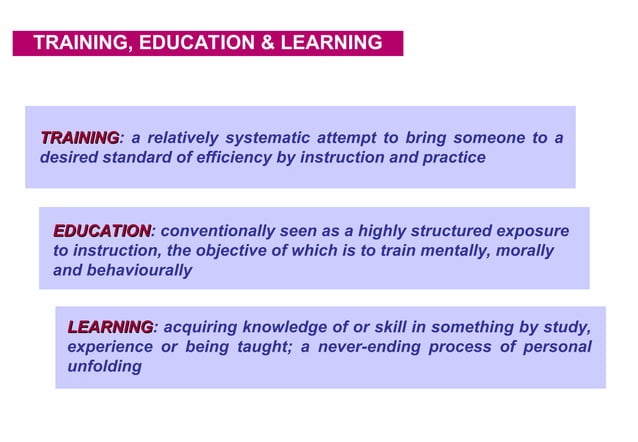 fundamentals of training, learning and development.ppt | Workshops and ...