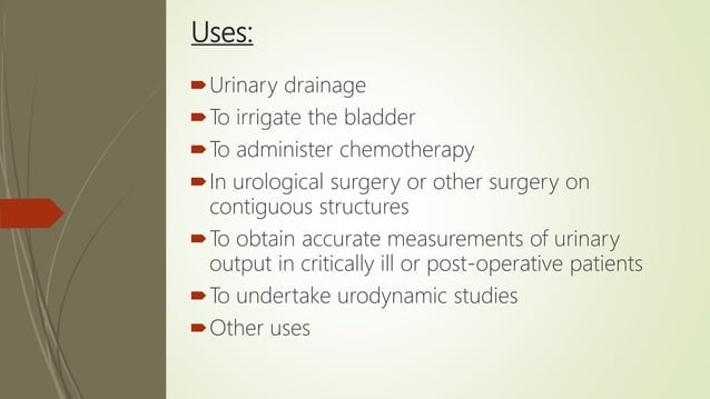 Fundamentals of urinary tract drainage | PPTX | Medical Health