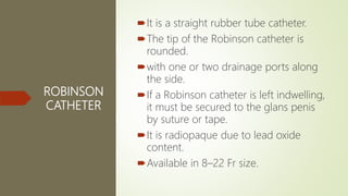 Fundamentals of urinary tract drainage | PPTX