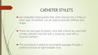 Fundamentals of urinary tract drainage | PPTX