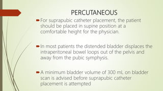 Fundamentals of urinary tract drainage | PPTX