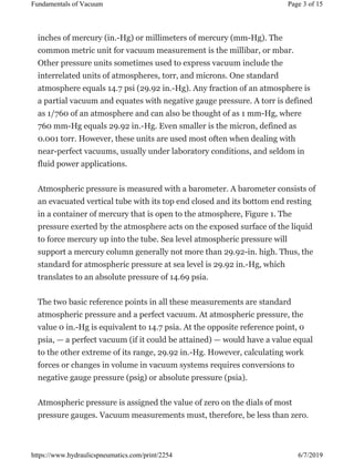 Fundamentals of vacuum | PDF