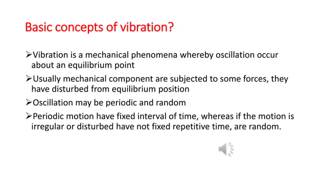 Fundamentals of vibration | PPTX | Physics | Science