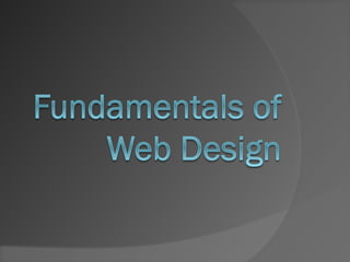 Fundamentals of web_design_v2 | PPT