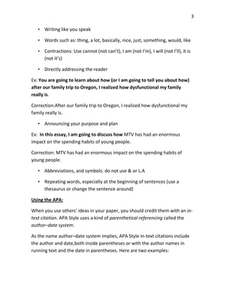 Fundamentals of writing | DOCX
