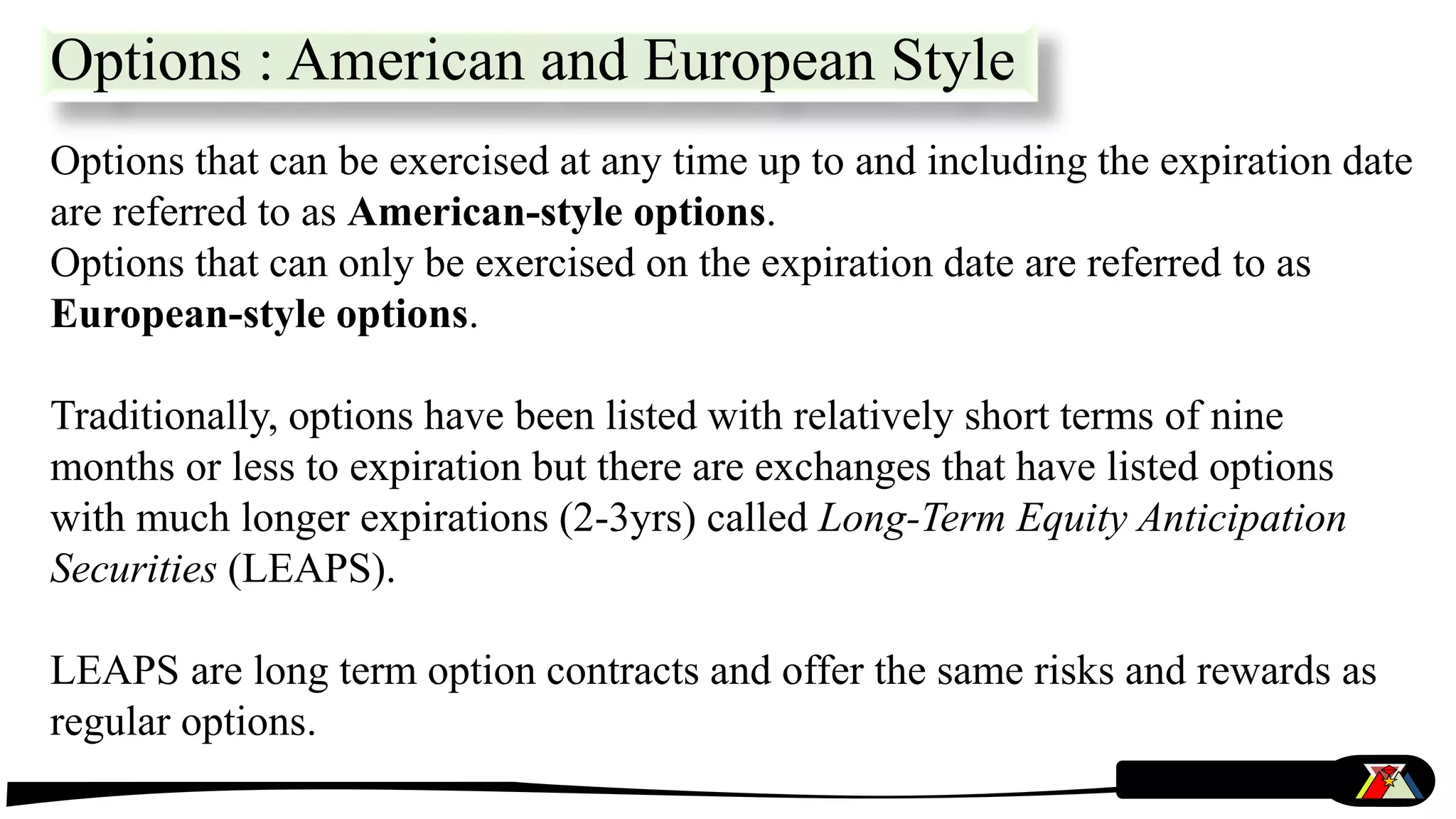 Fundamentals of Option Contracts | PPTX