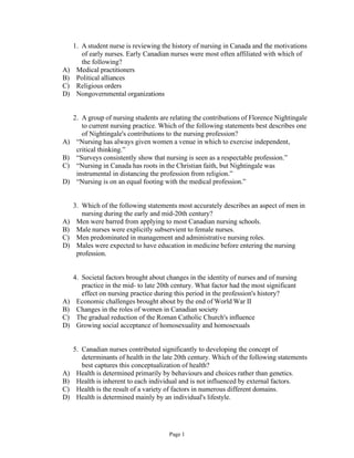 Fundamentals Perspectives on the Art and Science of Canadian Nursing ...