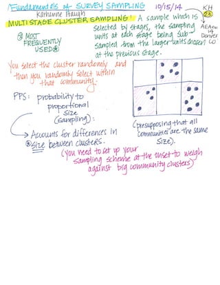 Fundamentals of Survey Sampling with Michael A. Cohen | PDF