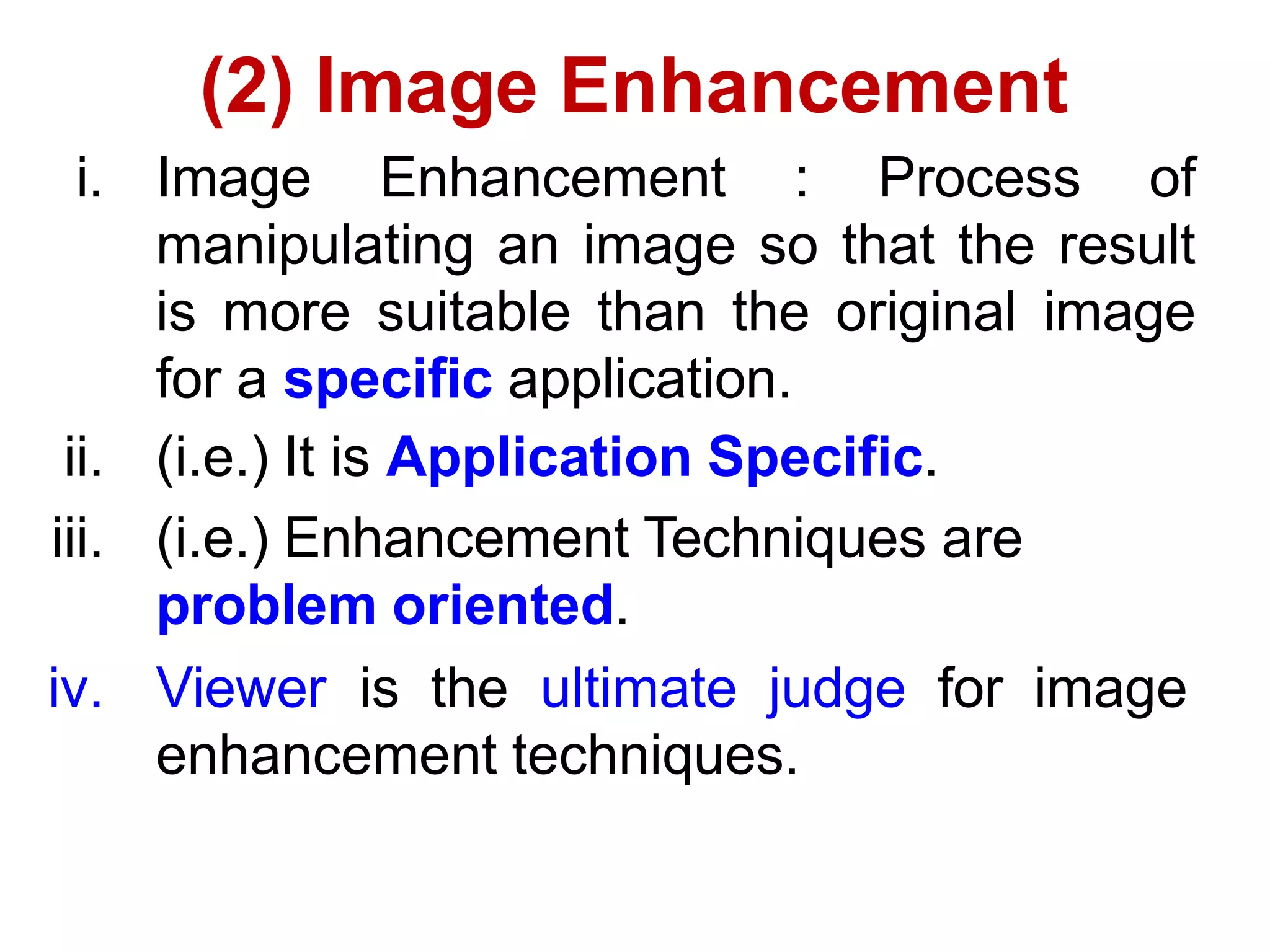 Fundamental steps in image processing | PPTX