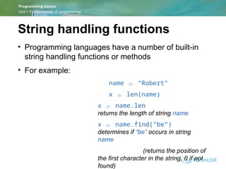 Fundamentals Topic 1 Programming basics.pptx