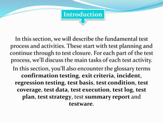 Fundamental test process | PPTX
