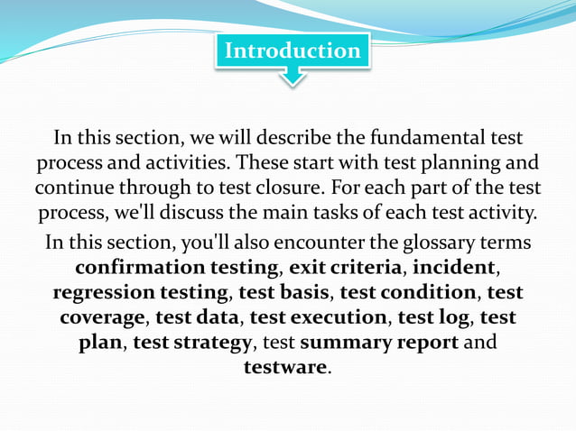Fundamental test process | PPTX