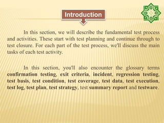 Fundamental Test Process | PPTX | Educational Assessment | Education