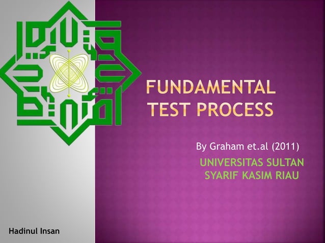 Fundamental test process | PPT