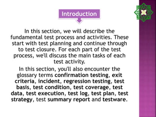 Fundamental test process | PPT