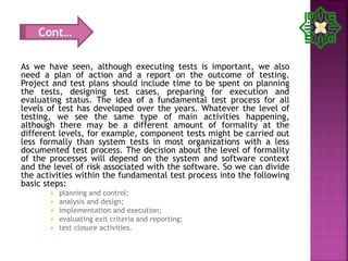 Fundamental test process | PPT