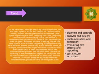 Fundamental test process | PPTX