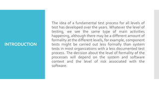 Fundamental test process | PPT
