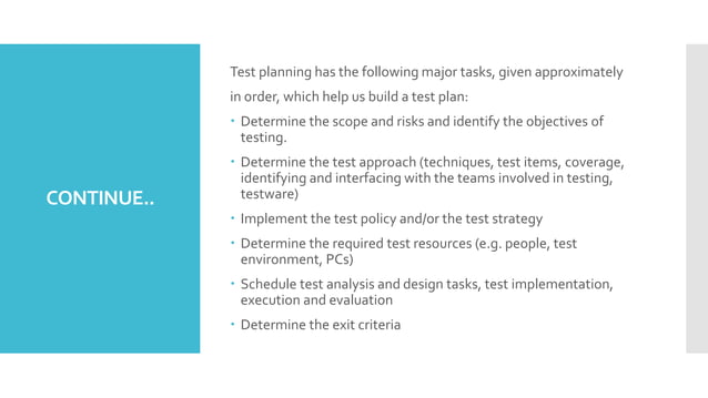 Fundamental test process | PPT