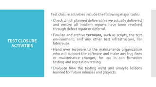 Fundamental test process | PPT