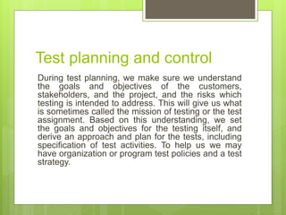 Fundamental test process (TESTING IMPLEMENTATION SYSTEM) | PPT