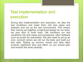 Fundamental test process (TESTING IMPLEMENTATION SYSTEM) | PPT