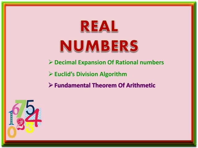 Fundamental theorem of arithmetic maths | PPTX