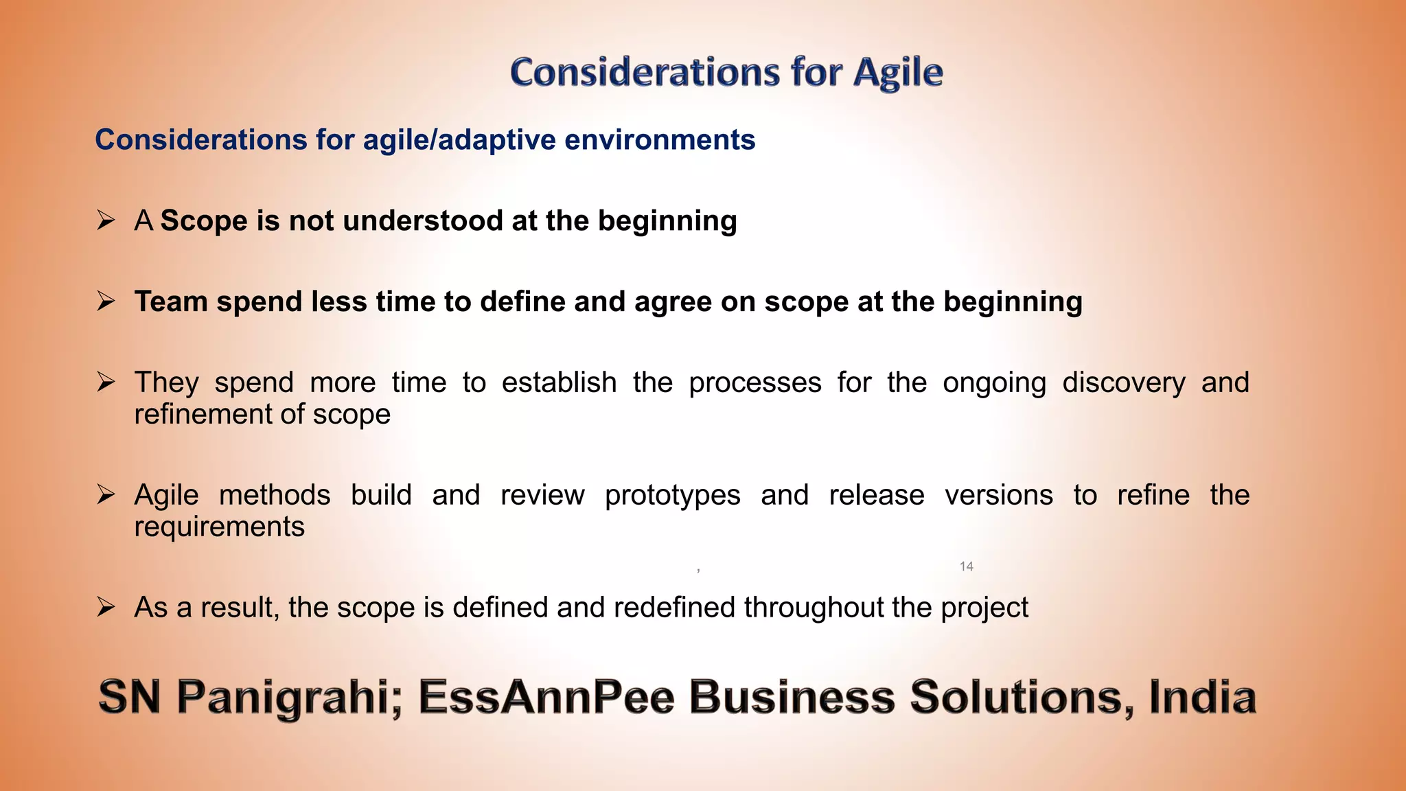 #Fundamental understanding of agile - By SN Panigrahi | PDF