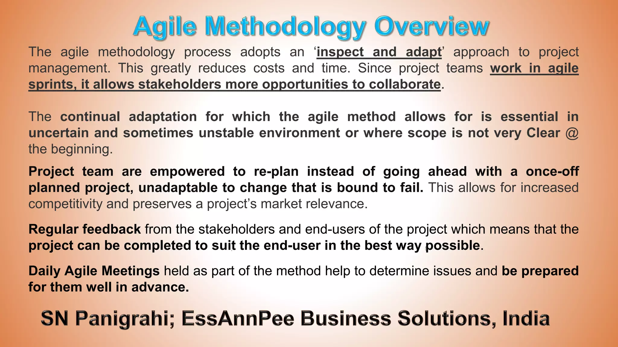 #Fundamental understanding of agile - By SN Panigrahi | PDF