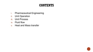 Fundamental of Unit Operation. Pharmaceutical engineering | PPTX