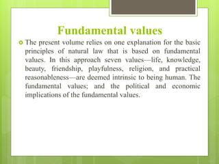 Fundamental values and Ethics of Human Life.pptx