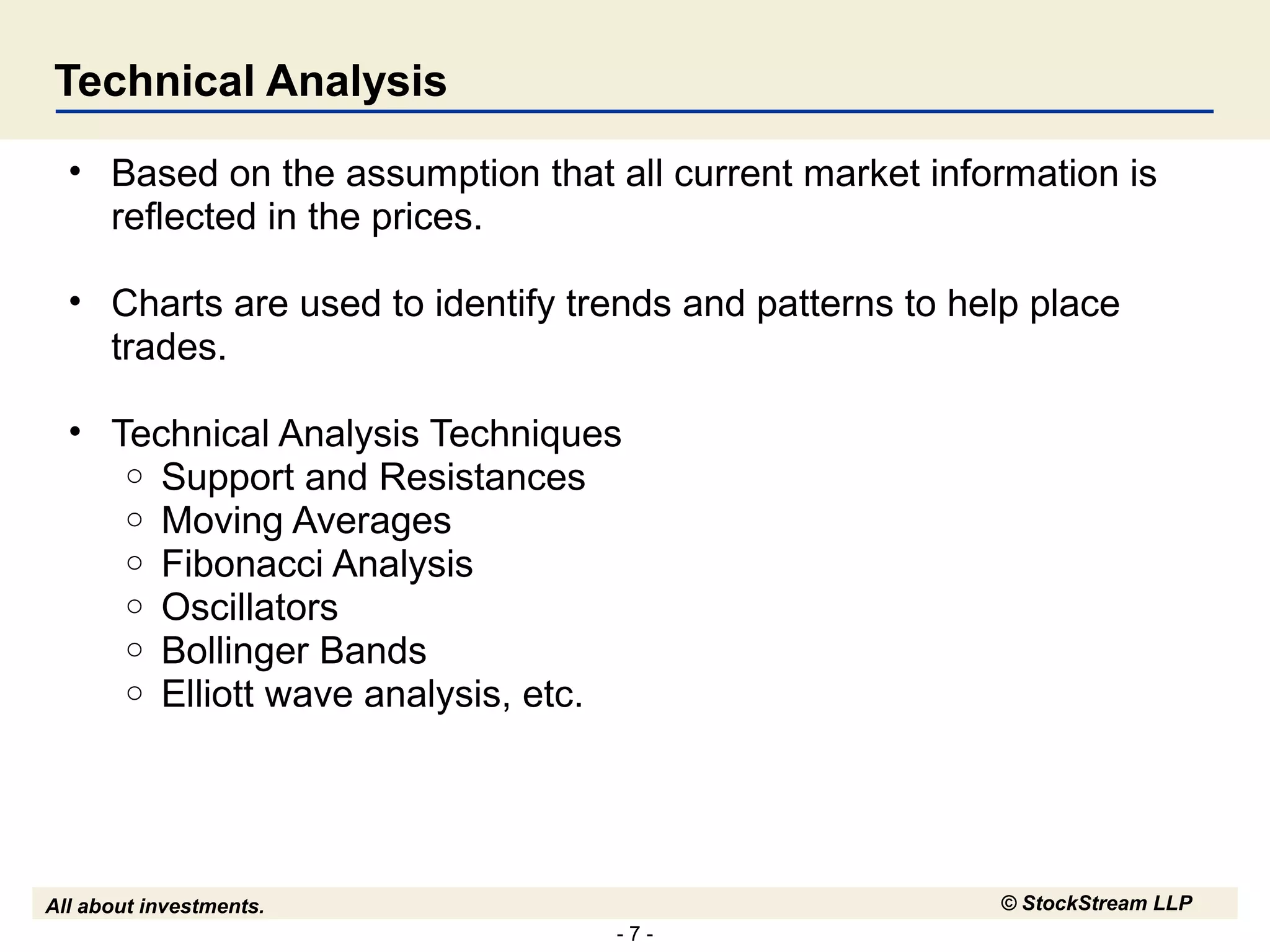 Fundamental vs technical | PPT | Stocks and Bonds | Personal Investing