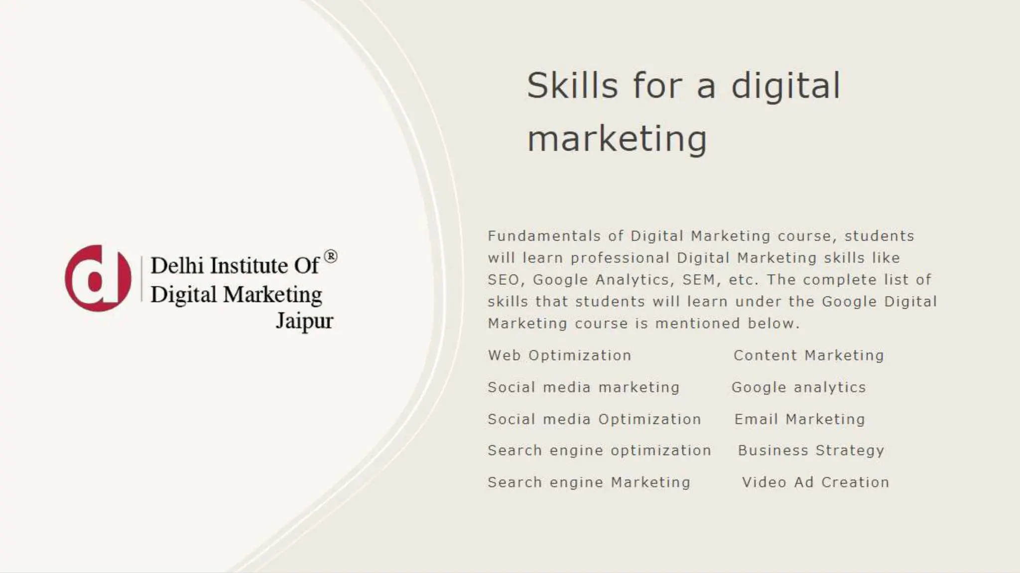 Fundamentals of Digital Marketing skills | PPTX